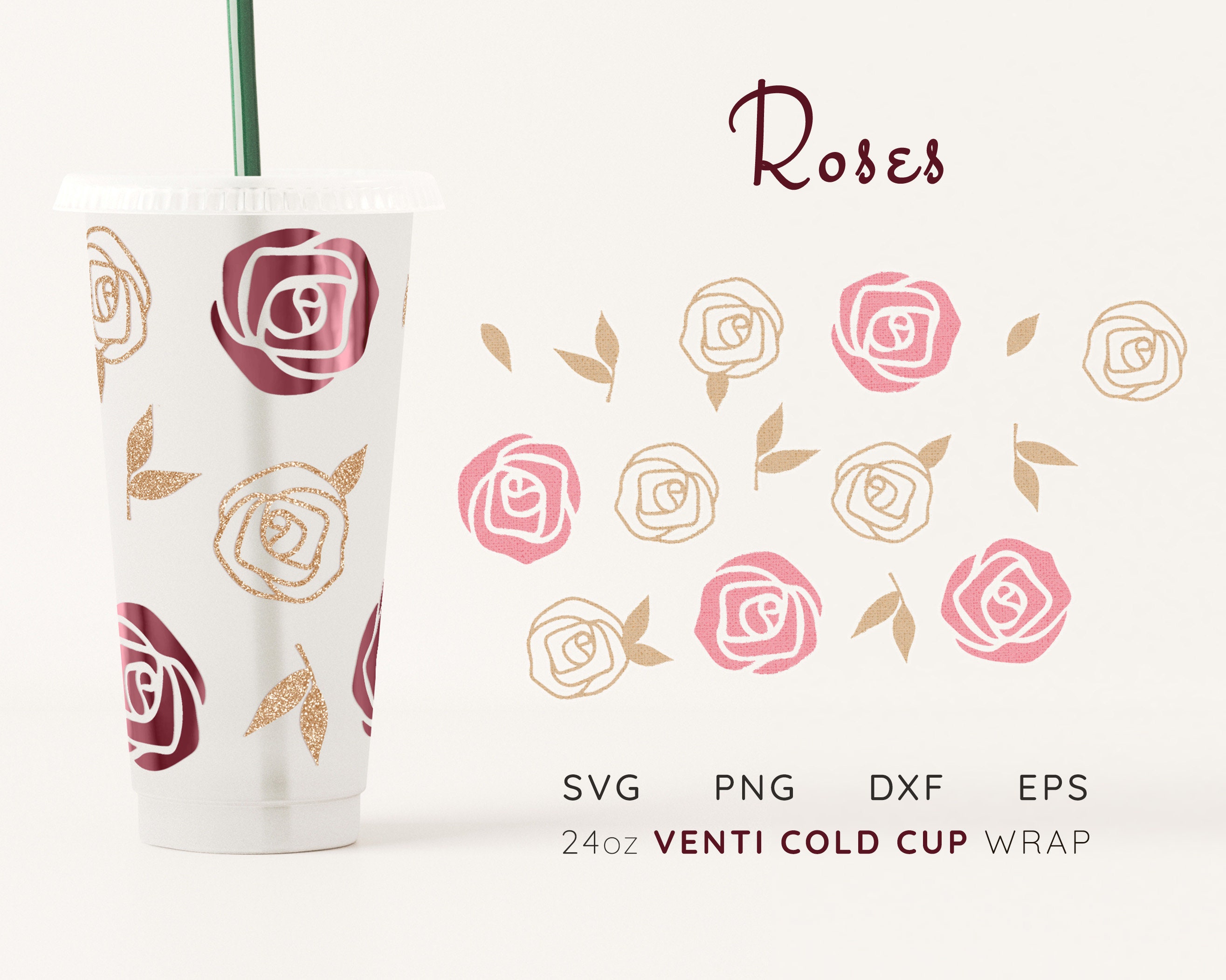 24 Oz Cold Cup Wrap SVG NO HOLE Cup Svg Designs No Hole | Etsy Canada