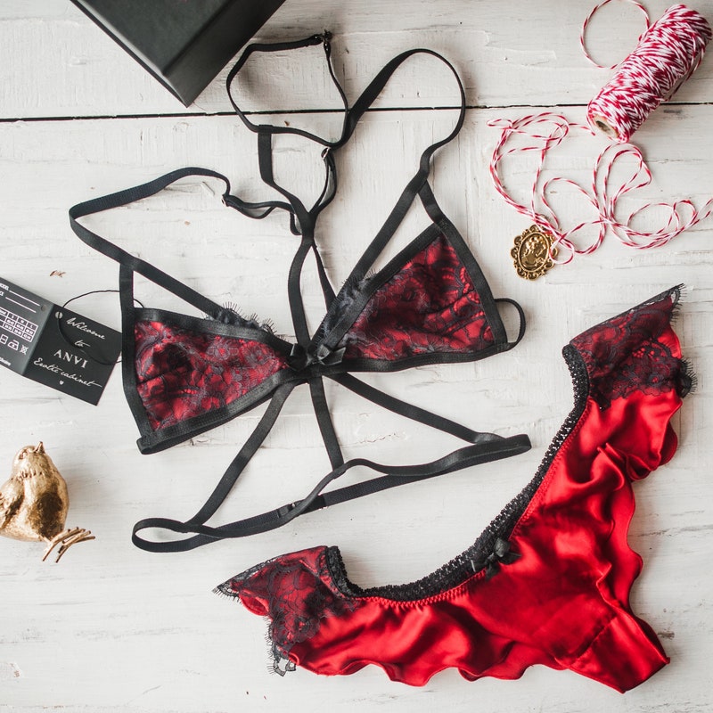 Silk Lingerie Set - Etsy