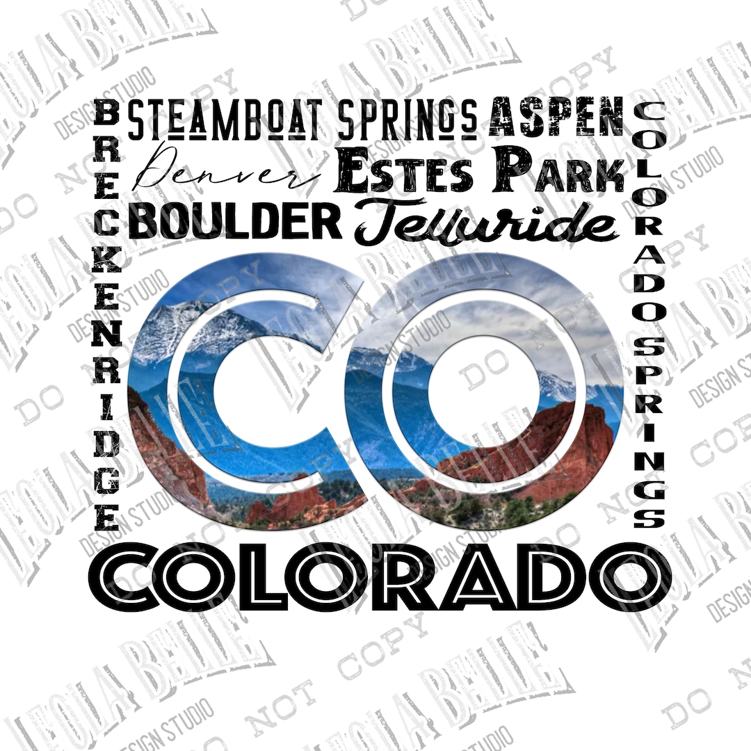 Colorado Cities Collage Sublimation Design Digital Download PNG - Etsy