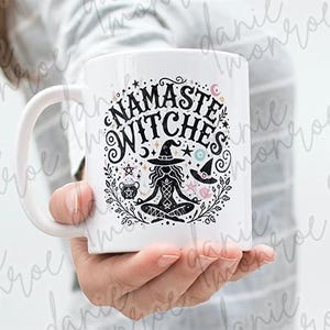 Namaste Witches Sublimation Design | Yoga Witch PNG | Digital Download ...
