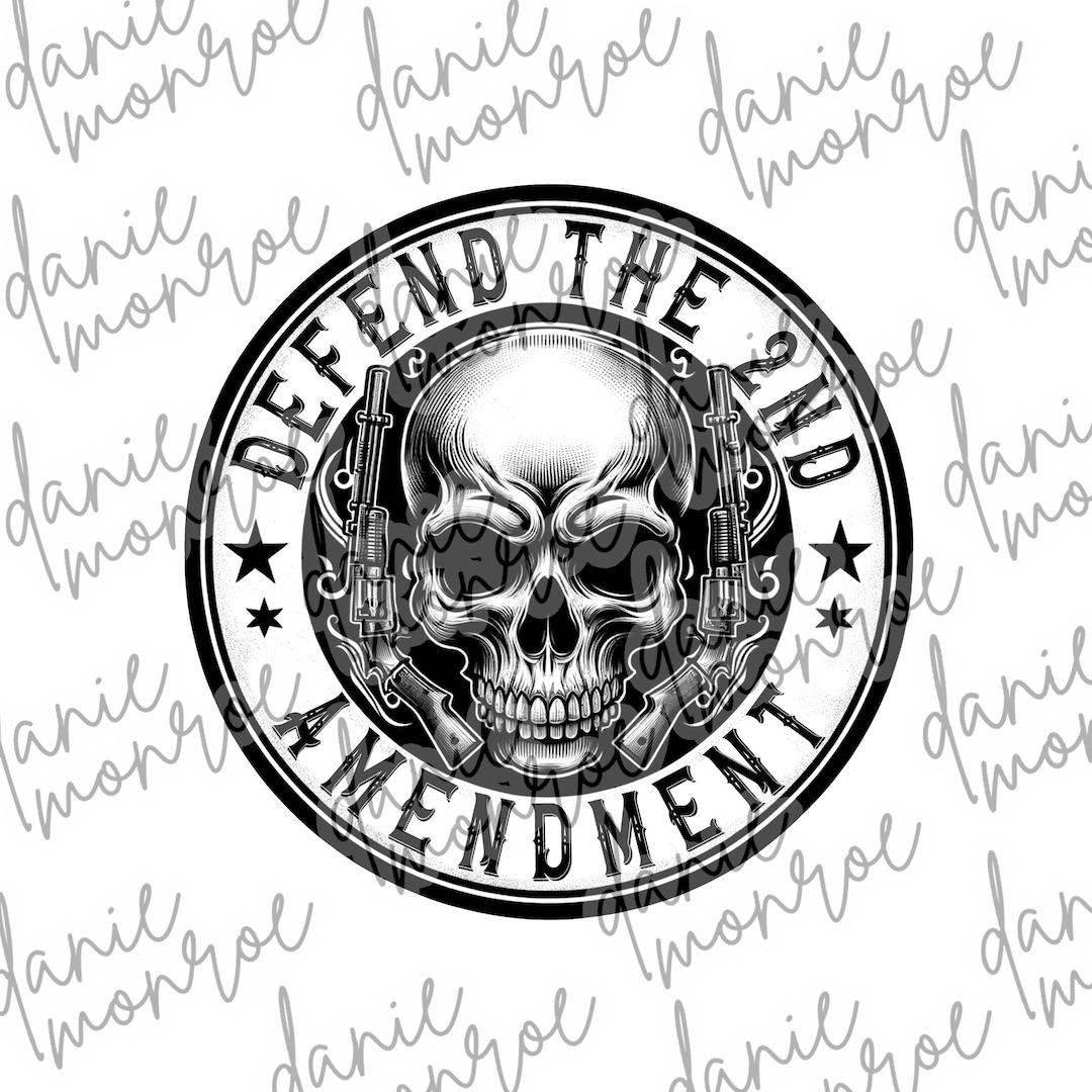 Defend the 2nd Amendment Skull Patch Design - Sublimation PNG, 300 DPI, Instant Download, - Etsy
