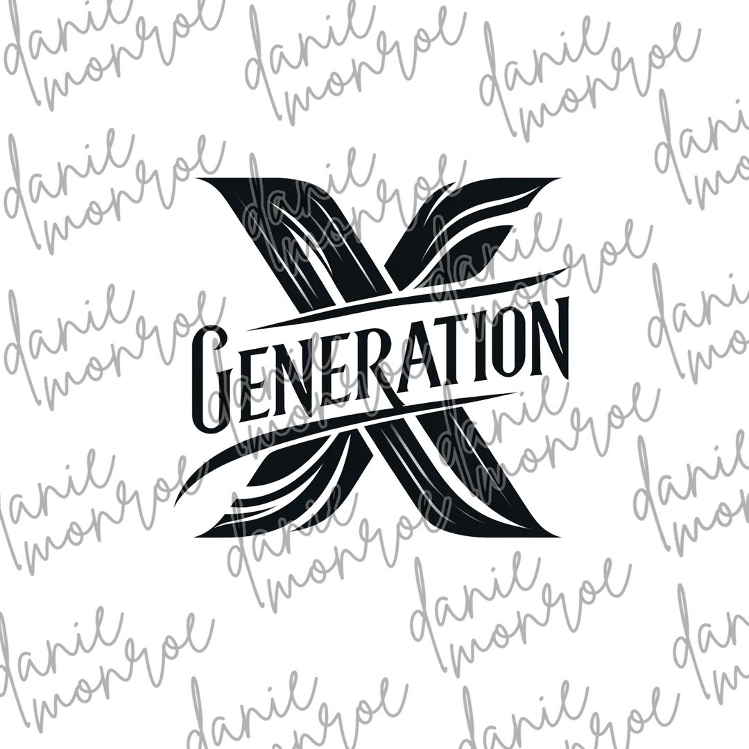 Generation X Sublimation Design | Bold Gen X Art | Modern Script PNG - Etsy