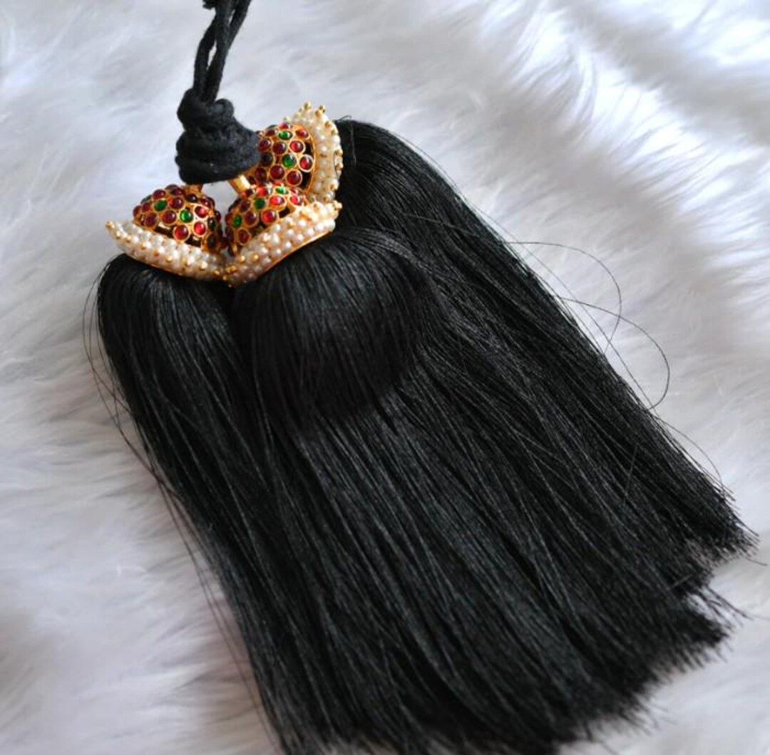 Traditional Indian Hair Accessory – Temple Jadai Kunjalam for Bridal ...