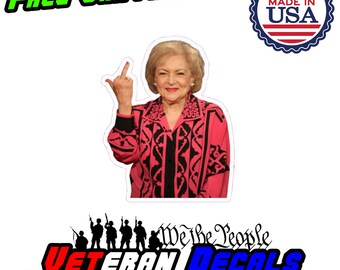 Betty White Car Decal - Etsy