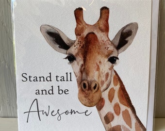Giraffe Card | Etsy UK