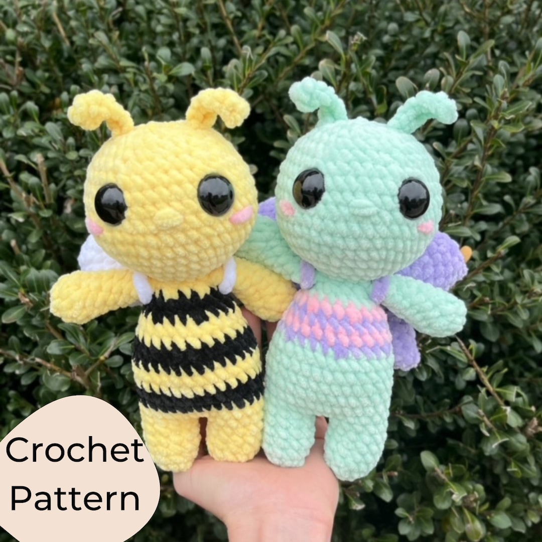 Backpack Bugs- Butterfly & Bee Crochet Pattern - Etsy