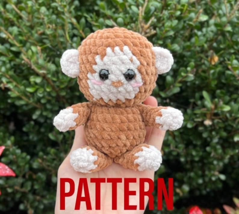 Pocket Monkey Crochet Pattern - Etsy