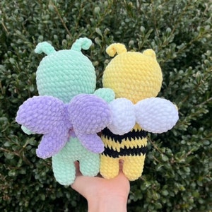 Backpack Bugs- Butterfly & Bee Crochet Pattern - Etsy