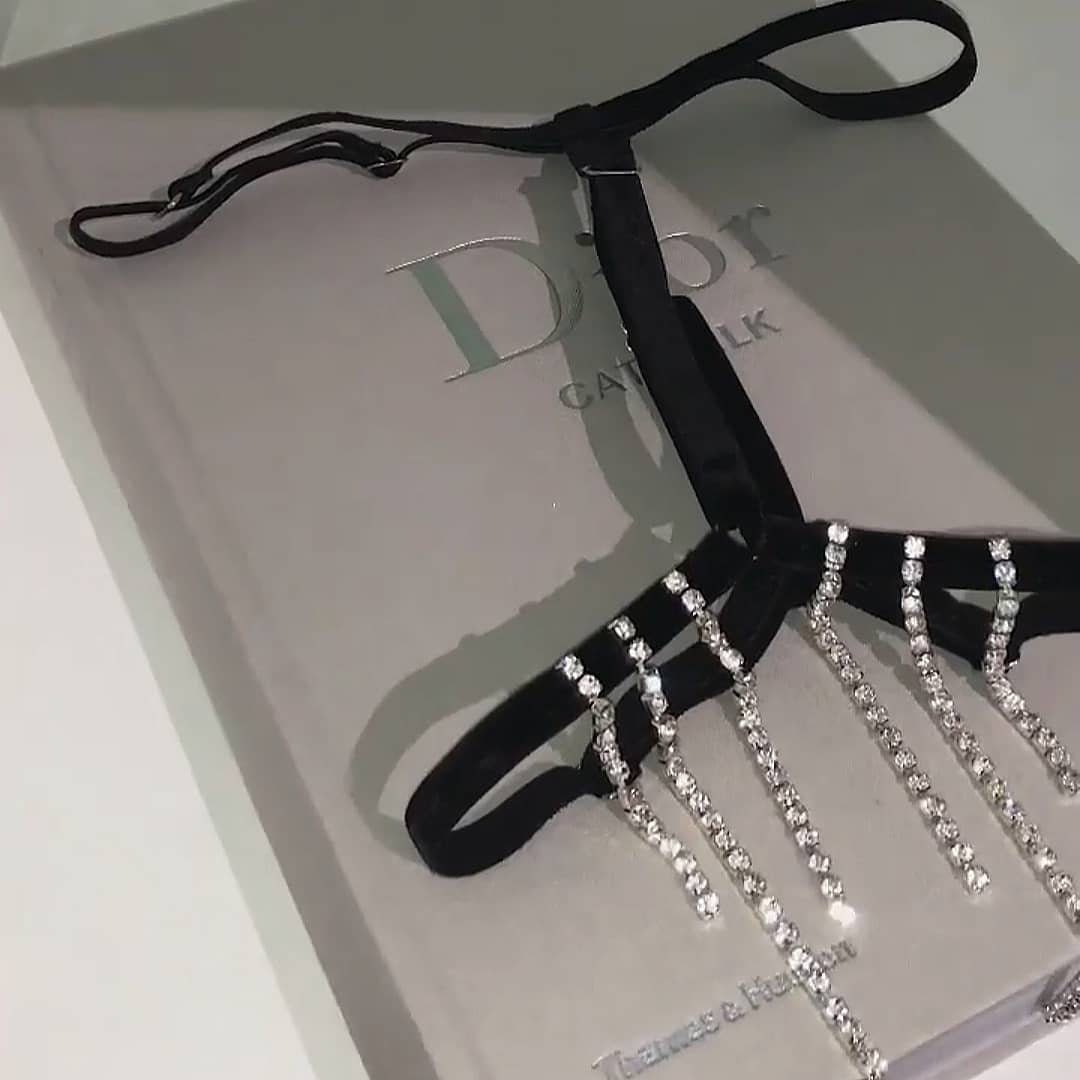 Rhinestone Thigh Garter — Leg Accessory — Shiny Garter — Sparkly Thigh ...