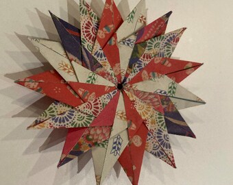 Modular Origami 2-sided Compressed Star Decoration - Etsy