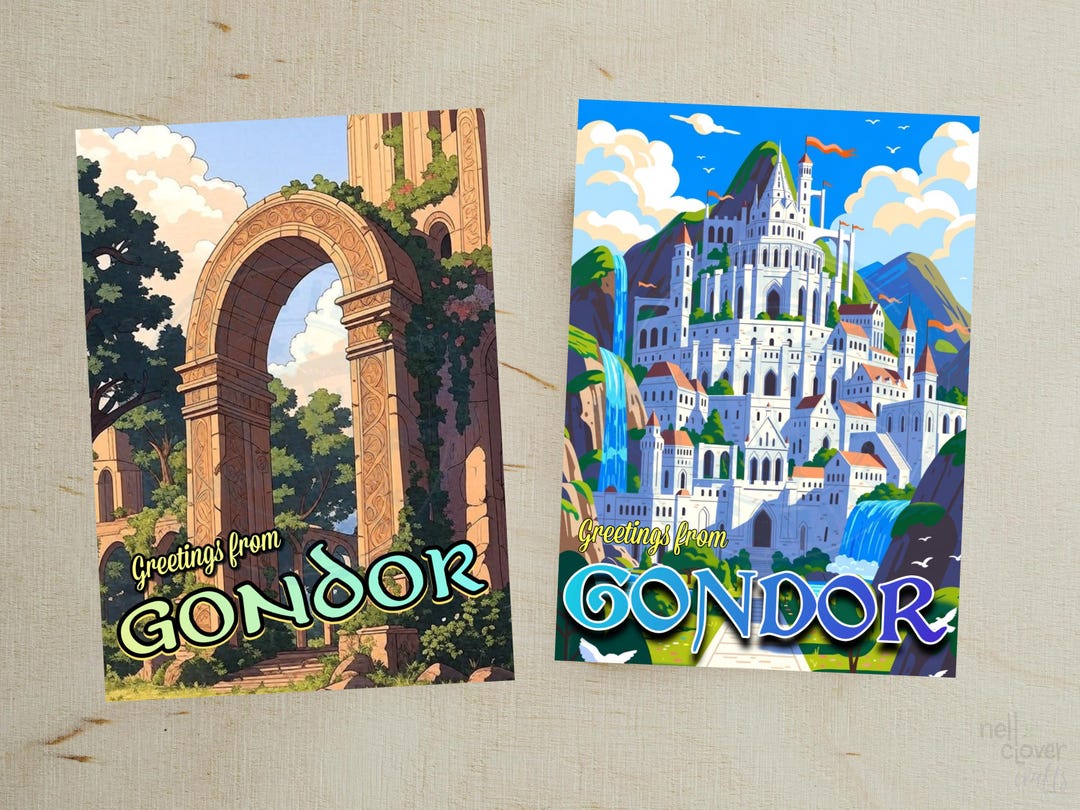 Fantasy Travel Postcard - DIY Happy Mail LOTR Print - 4x6, 5x7 ...