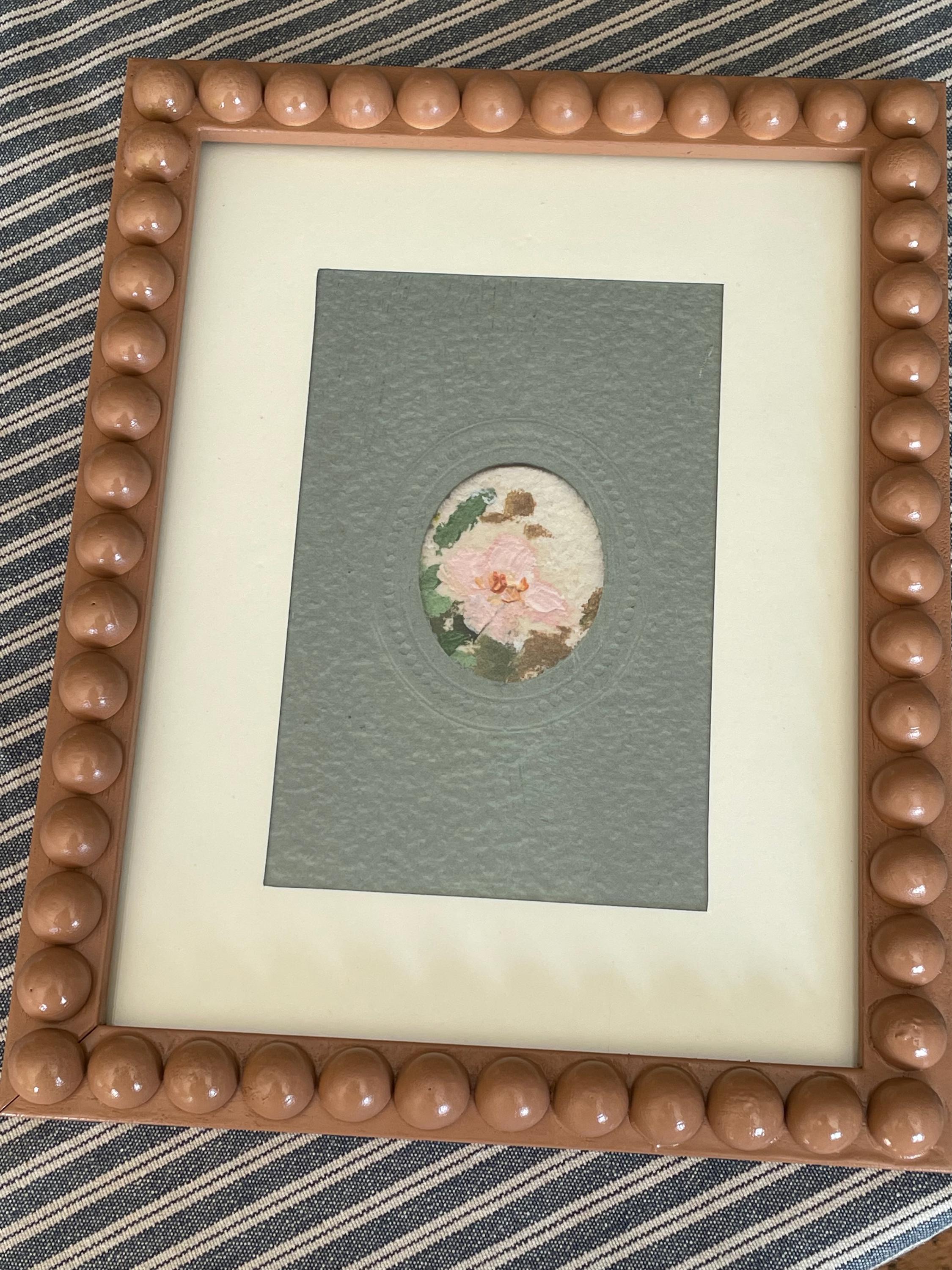 Bobbin Bobble Frame in Toffee Colour With Floral Print wallart ...
