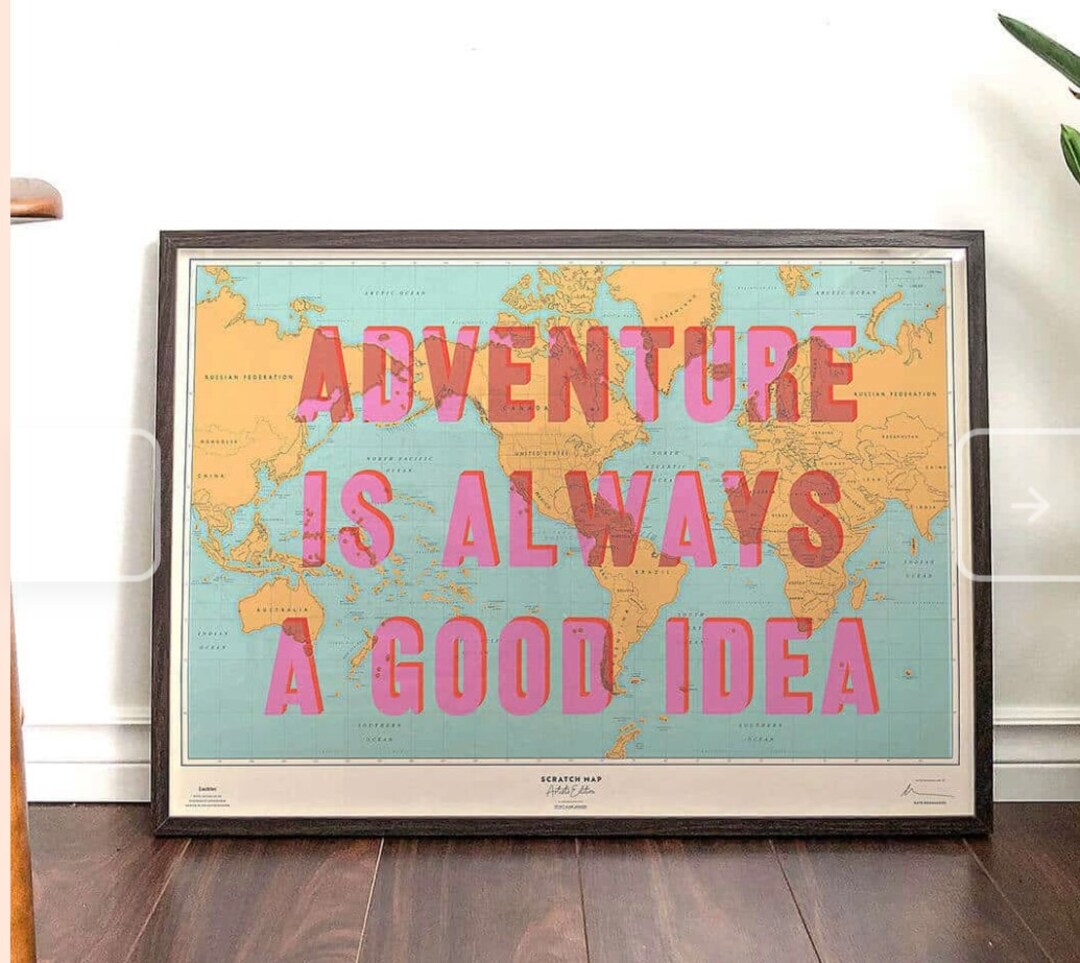 Adventure Scratch Map , Great Wedding Gift, Gap Year, Celebration ...