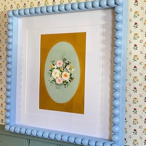 Wooden Bobbin Bobble Photo Frame , Picture Frame, Hand Painted, Glossy ...