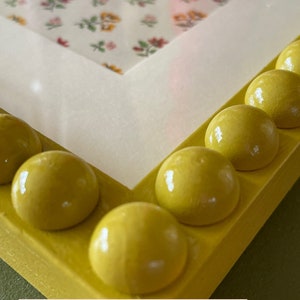 Wooden Bobbin Bobble Photo Frame , Picture Frame, Hand Painted, Glossy ...