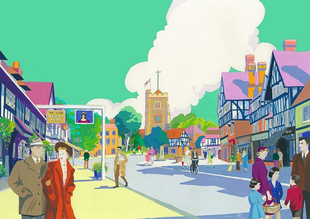 Pinner the Queens Head A3 Picture - Etsy