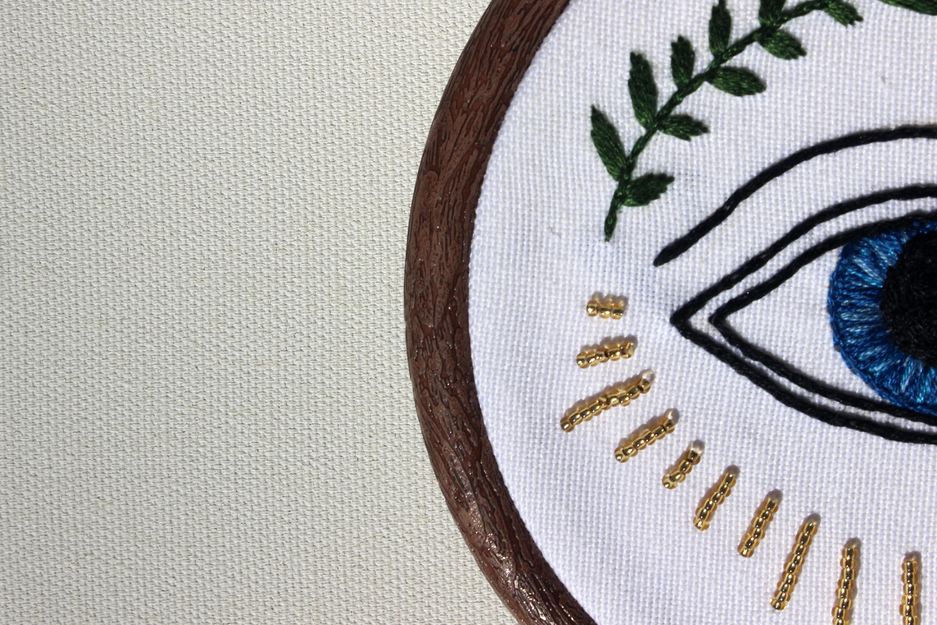 The Eye Finished Embroidery Modern Embroidery Female Gift Stitching ...