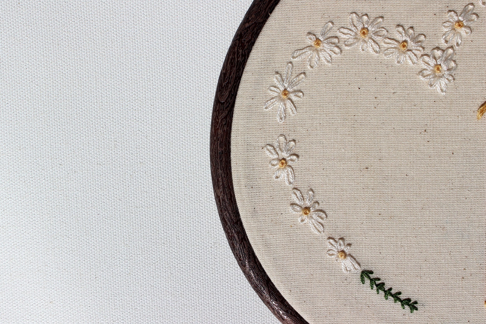 Daisy | Photo | Finished Embroidery | Modern Embroidery | Female Gift ...