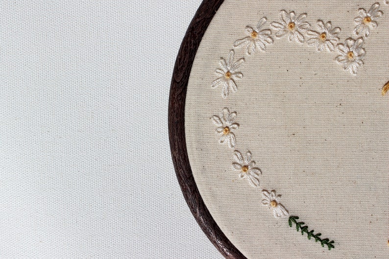 Daisy | Photo | Finished Embroidery | Modern Embroidery | Female Gift ...