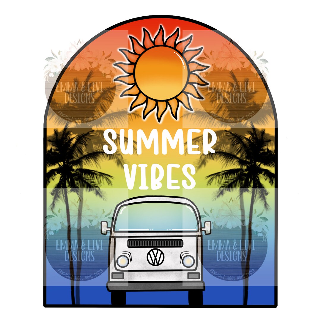 Summer Vibes PNG | Digital Download | Summer Sunset | Beach Vibes | VW ...