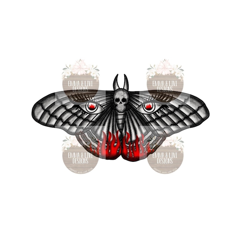 PNG Artwork | Moth Design | Digital Download | Fantasy Art | Dark ...