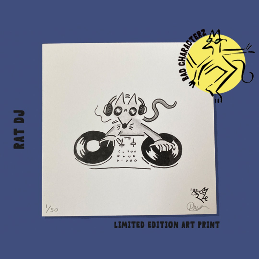 Rat DJ Limited Edition Art Print - Etsy
