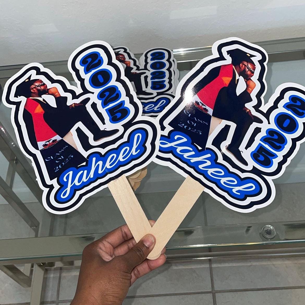 Custom Hand Fans | Graduation Hand Fans | Graduation Favors | Custom ...