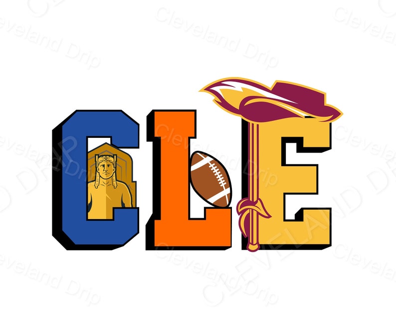 NEW Cleveland Fan Digital File Sports CLE Logo - Svg and Transparent ...