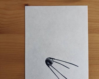 Galaxy Original Unique Linocut Inspired by Scifi, Space and the Galaxy ...