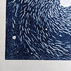 Galaxy linocut único original inspirado en la ciencia ficción, el ...