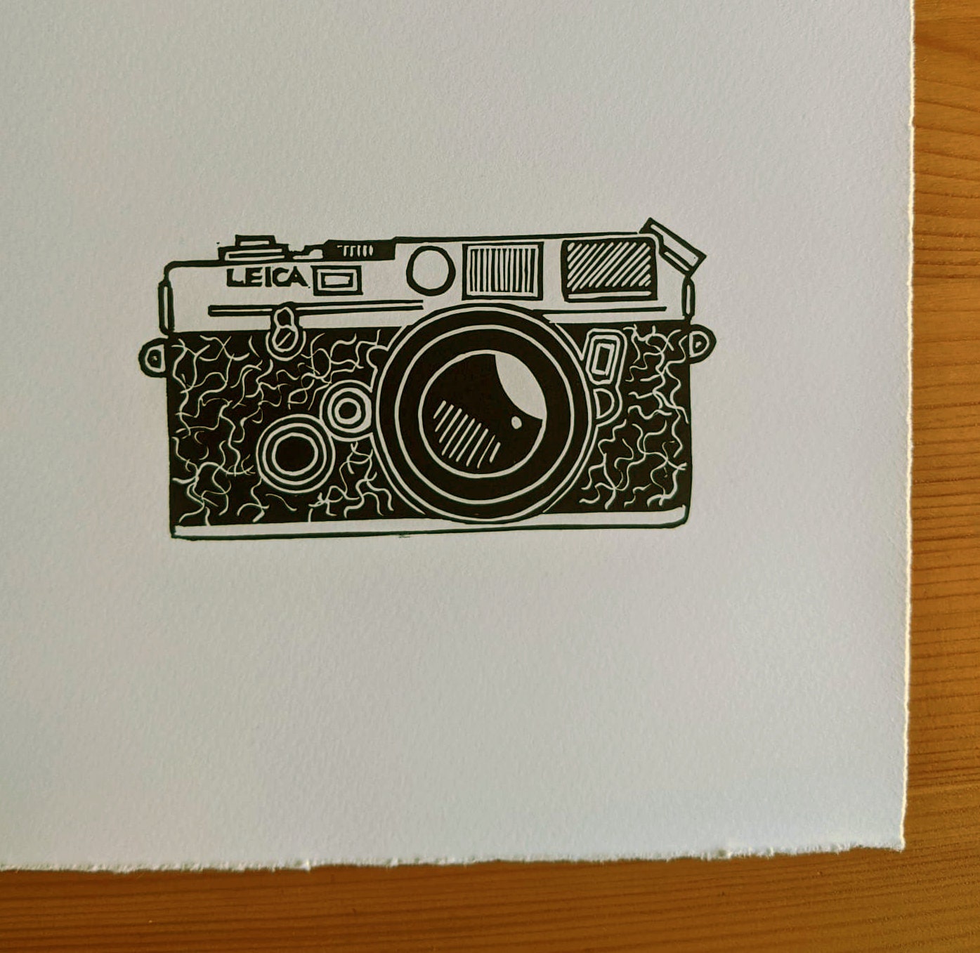 Leica, Camera, Action! - Original Linocut Inspired by Vintage Cameras ...