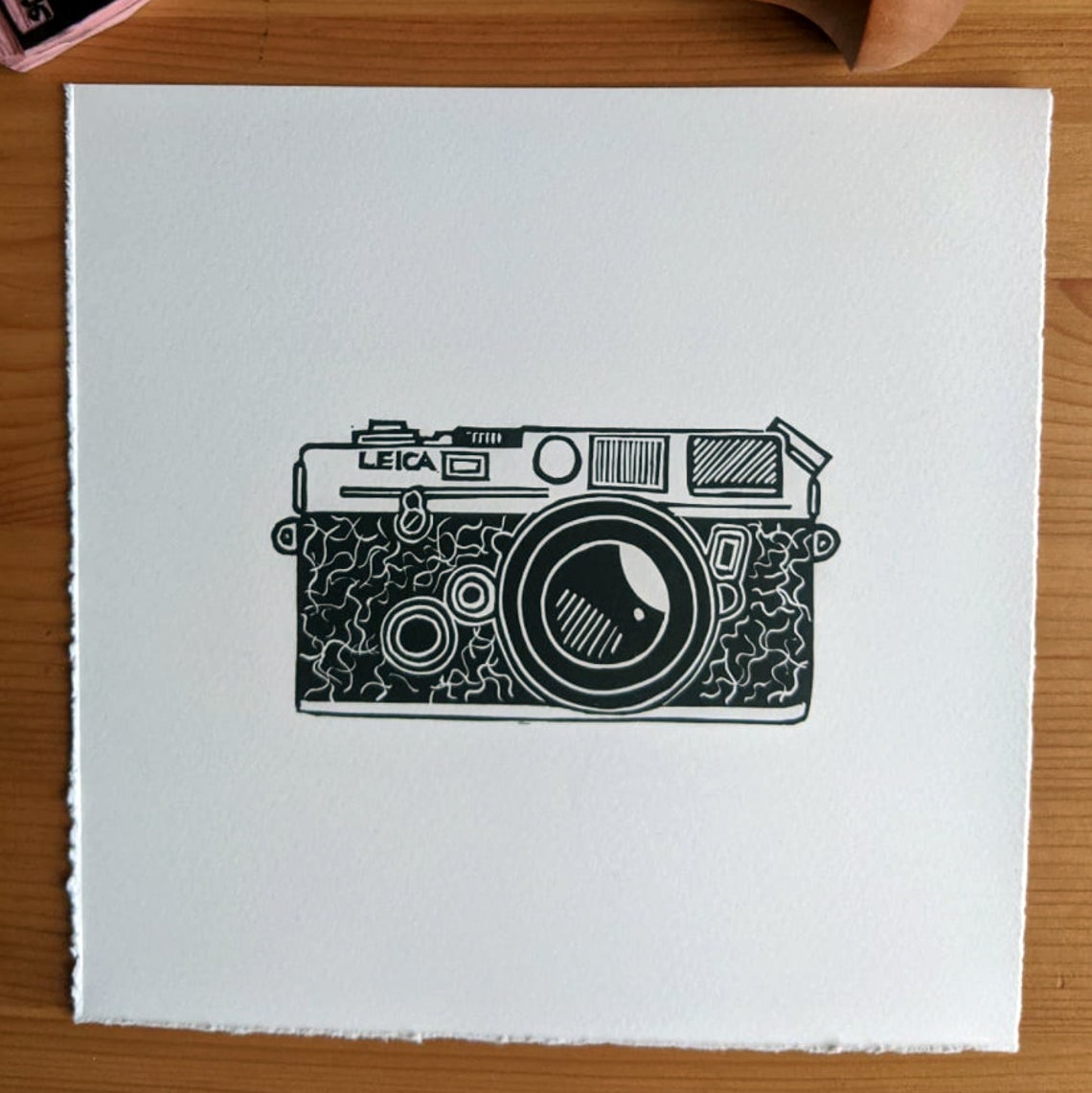 Leica, Camera, Action Original Linocut Inspired by Vintage Cameras ...