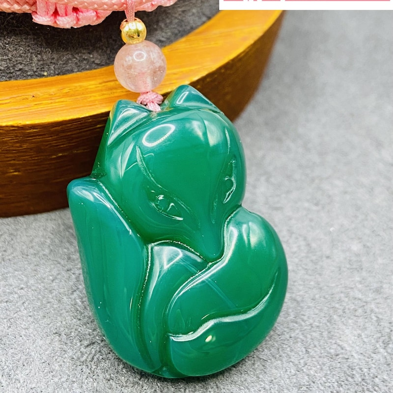 Carved Stone Jade Pendant - Etsy