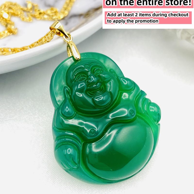 Dark Green Jade Buddha - Etsy