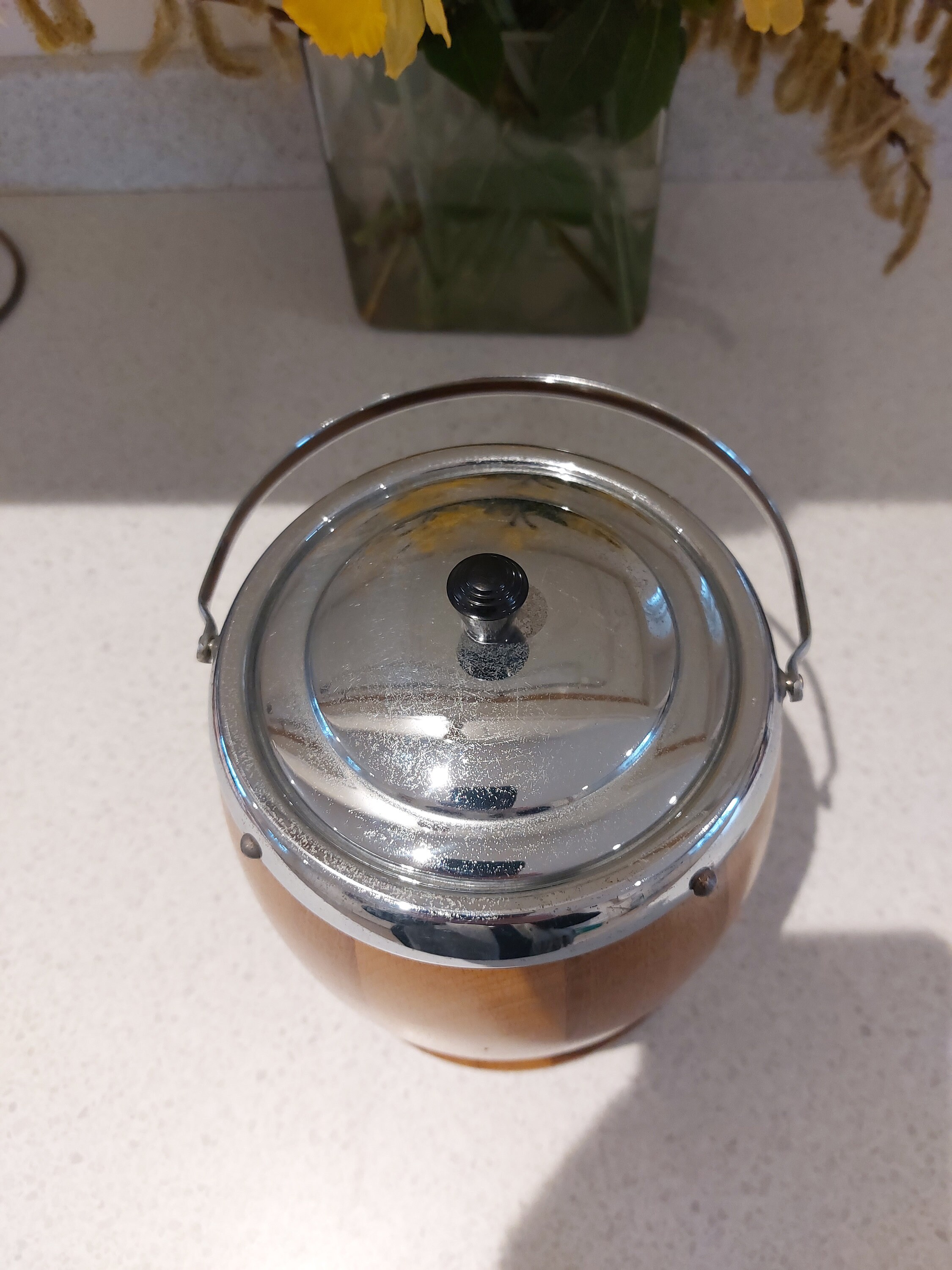Vintage Biscuit Barrel/ice Bucket. Lancraft Style. Wooden Two Toned ...