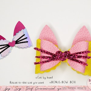 Cat Hair Bow Bundle Svg Hair Bow SVG Bow Template Hair Bow - Etsy