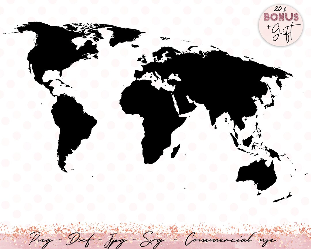 World Map Svgworld Map World Countries Mapworld Map - Etsy Australia
