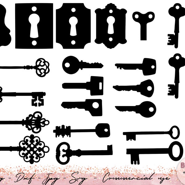 Keys Silhouette - Etsy