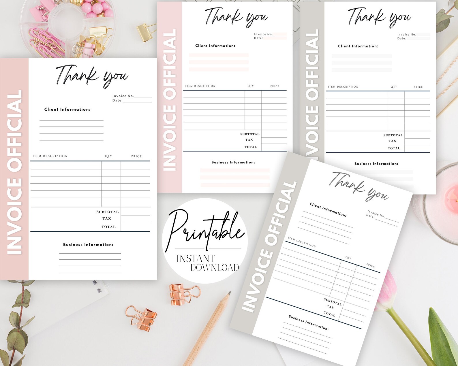 Business Forms Tracker Bundle Invoiceorder Form Printable - Etsy