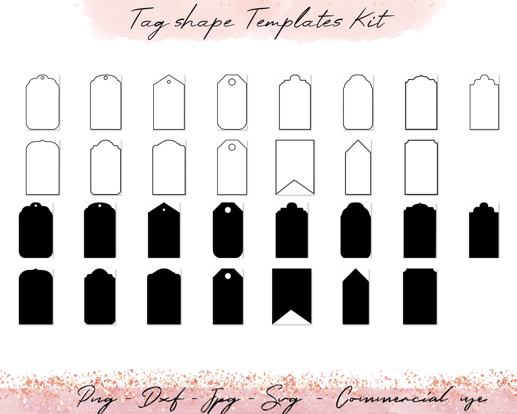 Gift Tag Shape Template