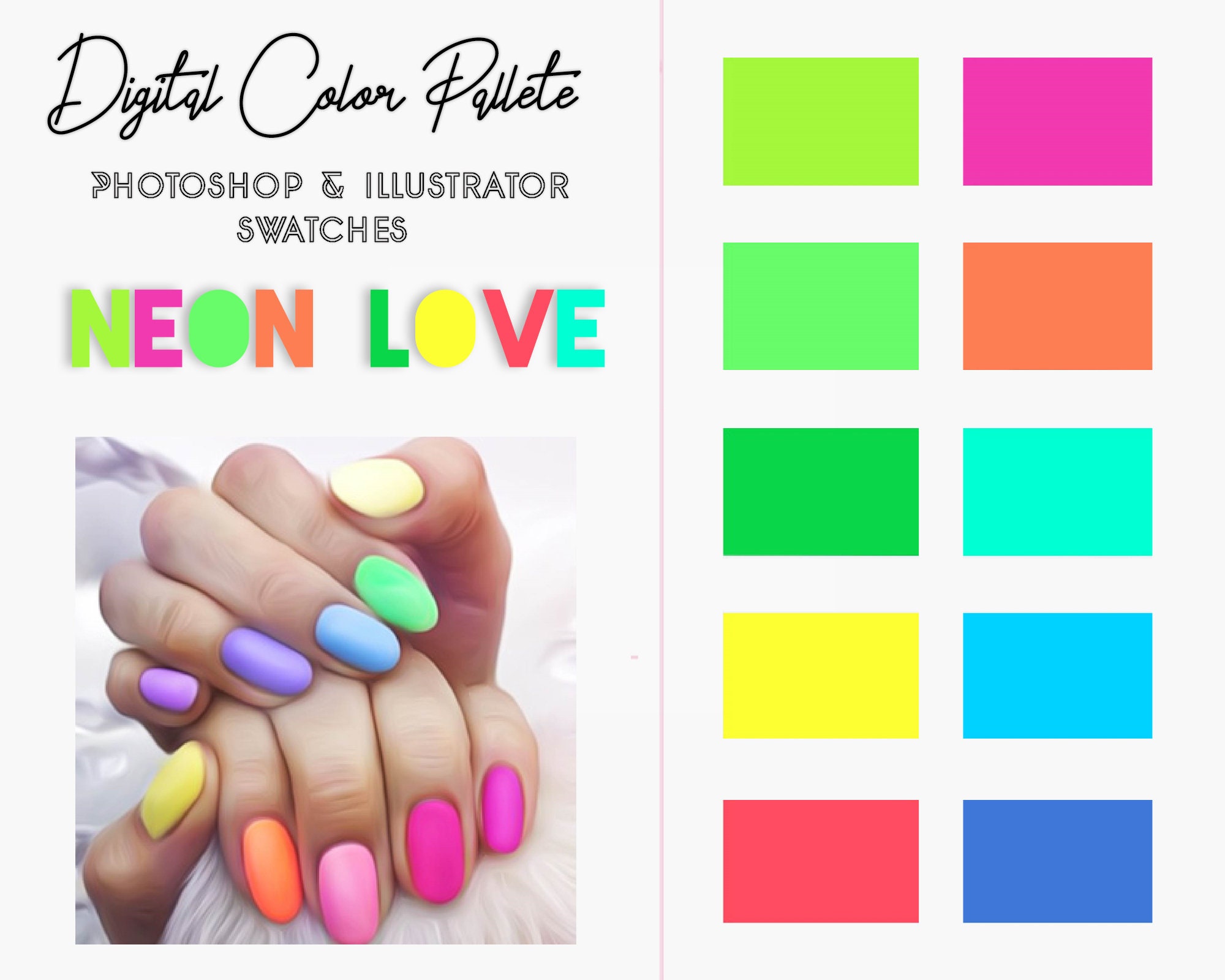 Neon Swatches Photoshop Illustrator Color Palette Adobe Etsy neon-swatches-photoshop-illustrator-color-palette-adobe-etsy