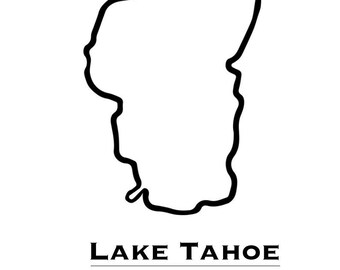 Lake Tahoe Map Svg - Etsy Ireland