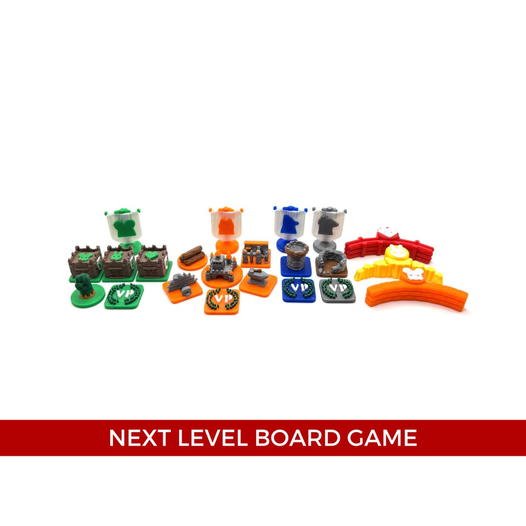 Root Base Game | Buildings | Clearing | VP Tokens | Reputation Markers ...