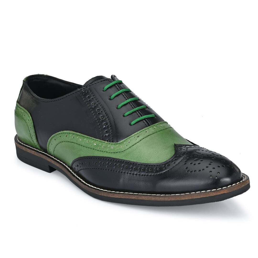 A_plus Classic Vintage Two Matching Color Green With Black Leather ...