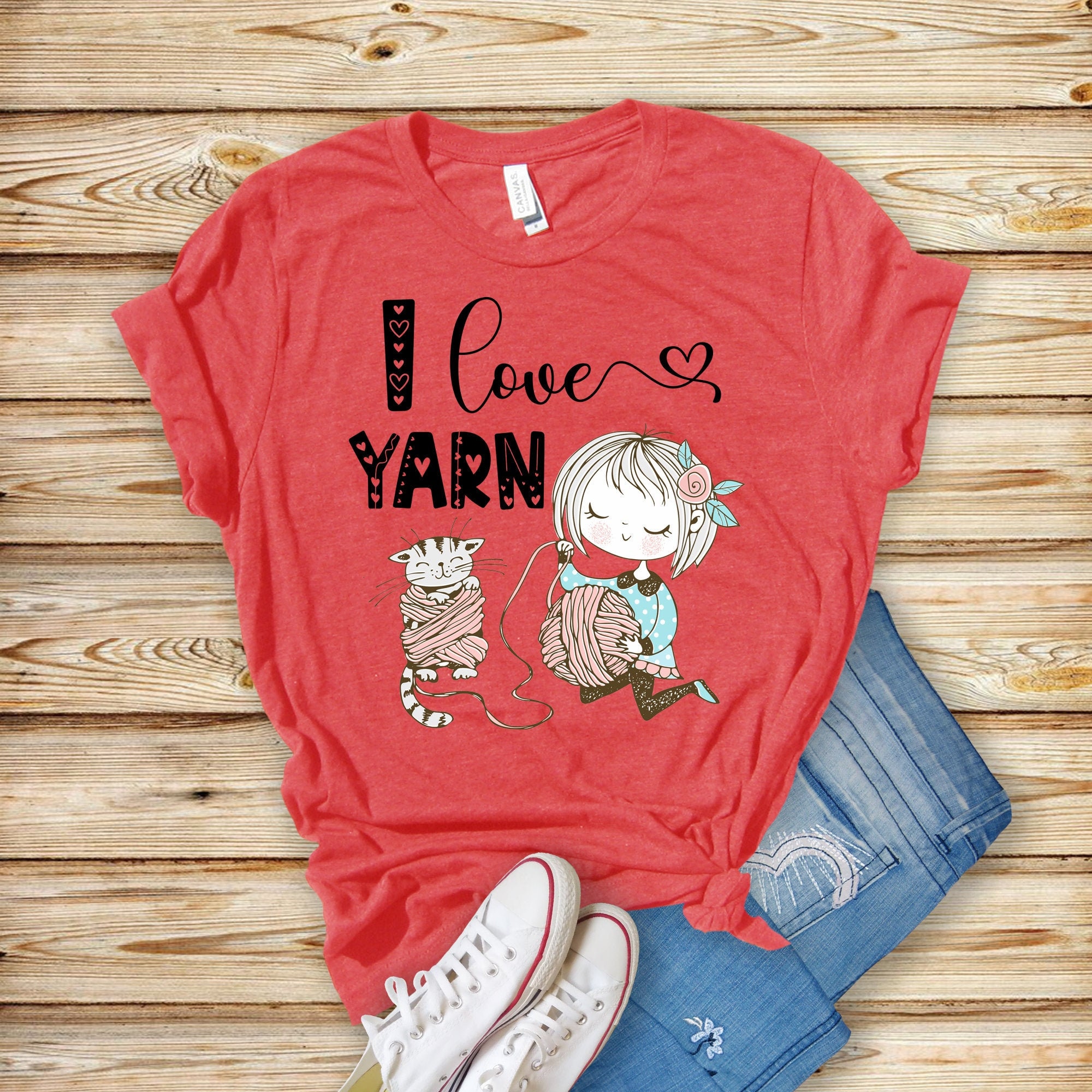 I Love Yarn Shirt Unisex Jersey Short Sleeve Tee Yarn Lover Gift - Etsy UK