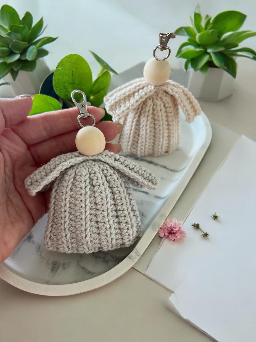 Angel Keychain Crochet Pattern, Angel Keychain or Ornament, Easy ...