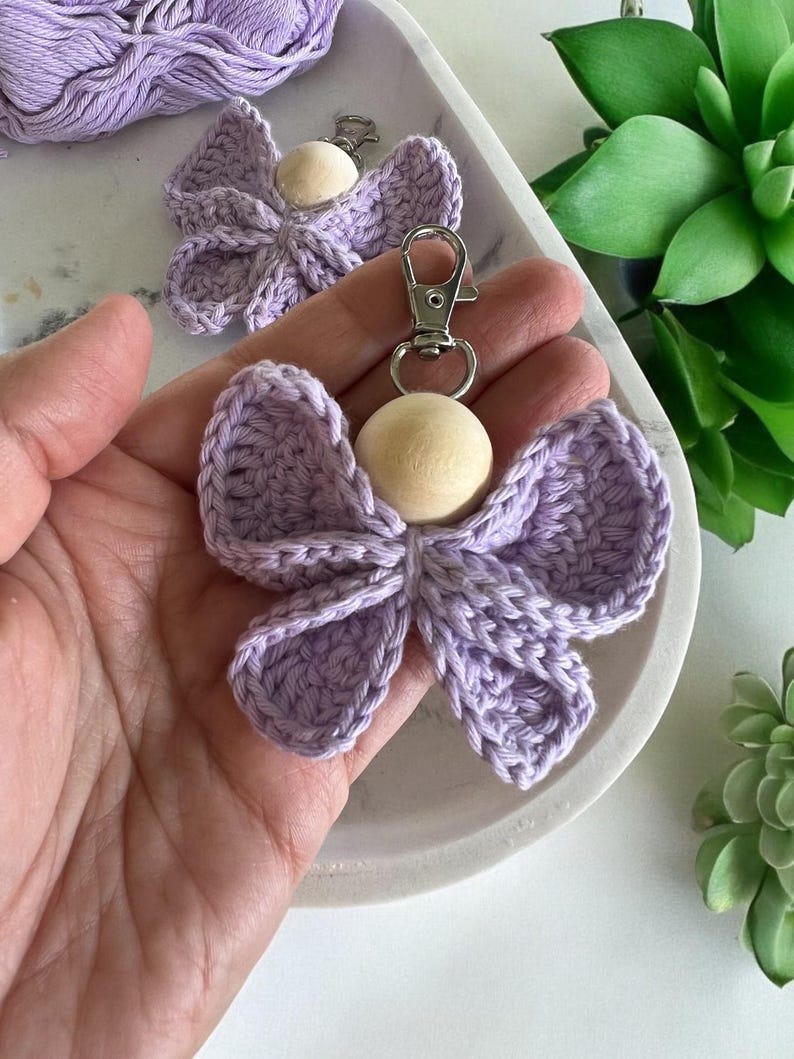 Butterfly Keychain Crochet Pattern: Beginner Friendly DIY (PDF Pattern ...
