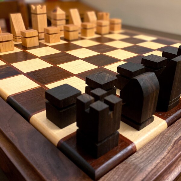Rustic Chess Board - Etsy