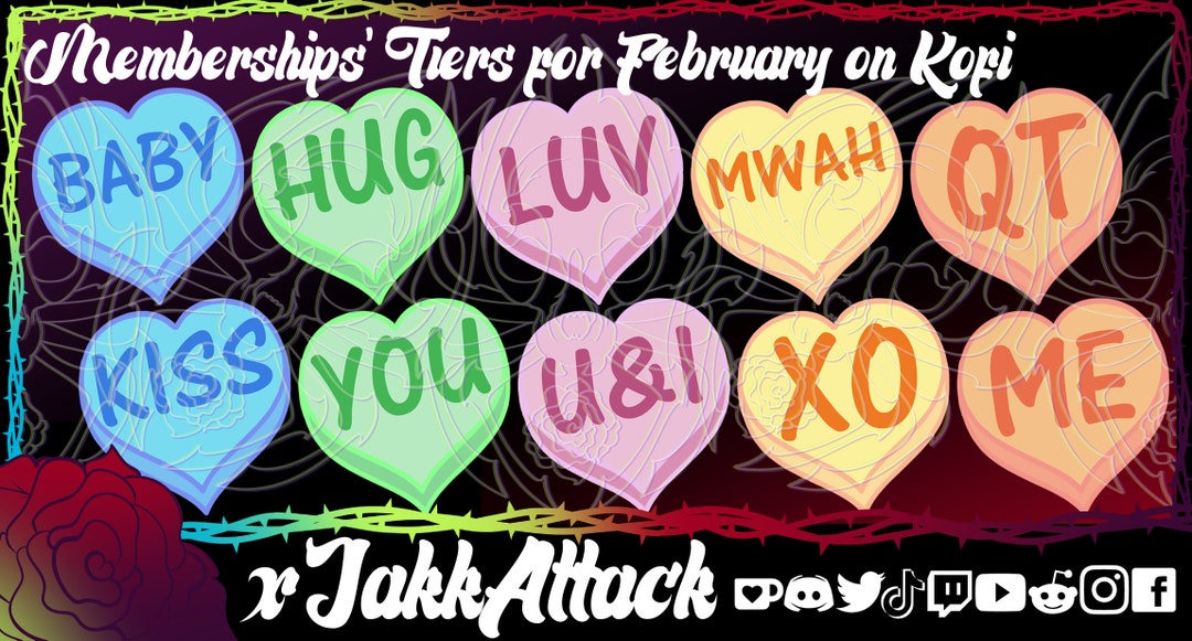 Candy Heart Themed Emotes - Etsy