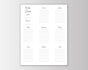 Weekly Planner Schedule Spanish Printable A4 & US LETTER - Etsy